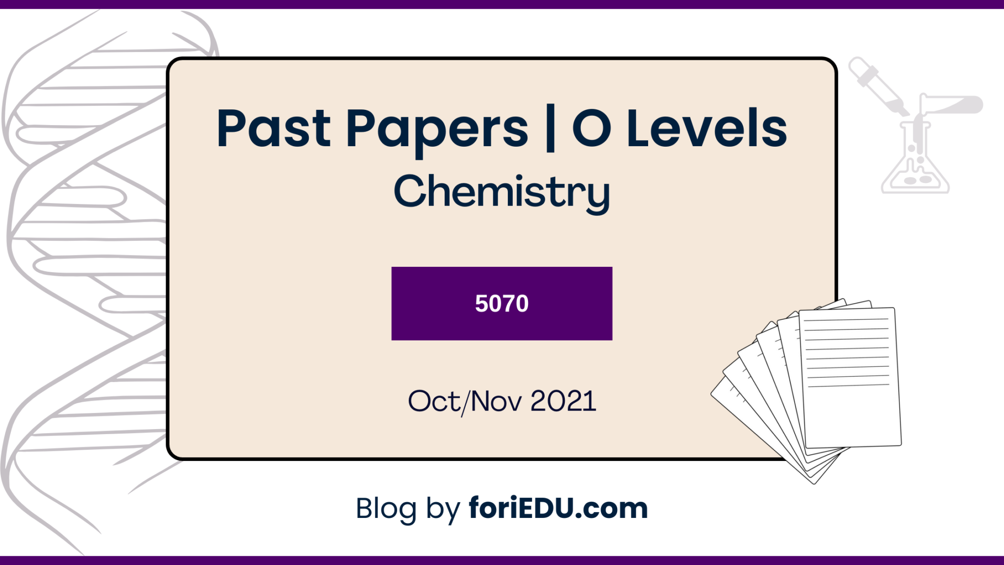 Chemistry (5070) O Level Past Papers | foriEDU